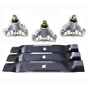 proven part Deck Rebuild Kit fits Craftsman Husqvarna 46 in. Blades Spindles 532143651 170698 532176084 143651