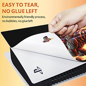 PS5 Accessories, PS5 Skins for Console and Controller, Anime Cover, Durable, Scratch Resistant, Bubble-Free - Vinyl Sticker for Playstation 5 Disc Version CD-ROM (Dragon-Balls)