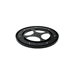 Quluxe 7 Inch Lazy Susan Plastic Rotating Turntable With Steel Ball Bearings Swive- Black