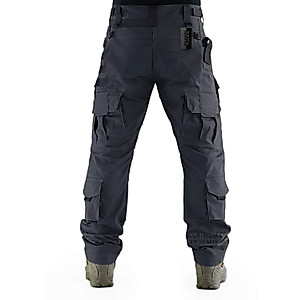 ZAPT Tactical Pants Molle Ripstop Combat Trousers Hunting Army Camo Multi-camo Black Pants for Men (Dark Grey, L)