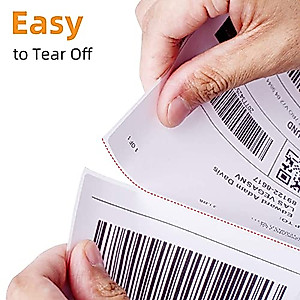 4x6 Thermal Direct Shipping Labels, Shipping Label Printer Paper ?Fan-Fold Mailing Labels for Desktop Label Printer, Self-Adhesive Compatible with Zebra, Rollo, Dymo, MUNBYN, USPS 4" x 6", 500-Pack