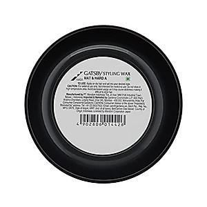 Gatsby Hair Styling Wax Matt & Hard 75g Grey