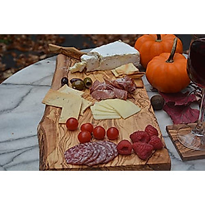 The Live Edge - Olive Wood Coasters for Drinks 6 Piece Set Coasters for Wooden Table | Rustic Coasters for Office Desk | Unique Drink Coaster For Tabletop Protection | Wooden Coasters For Coffee Table