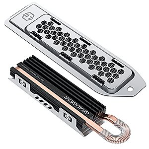 GRAUGEAR PS5 Heatsink SSD Cover Set, M.2 NVMe PS5 SSD Heatsink, Metal Heat Dissipation Cover, Copper Heat Pipe and Aluminum Fin for Playstation 5 SSD NVMe PCIe 4.0 Storage [G-PS5HS03]