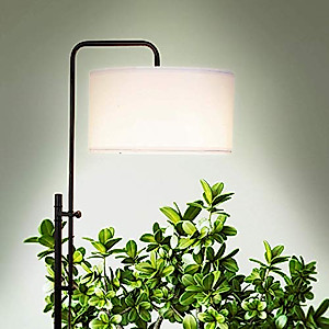 Brightech Leo Mid-Century Modern Standing Lamp for Bedroom, Contemporary Lamp for Living Rooms & Offices, Tall Lamp with Heavy Base, LED Floor Lamp, Great Living Room Décor - Black