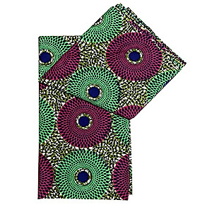 African Wax Prints Fabric New Ankara Bazin 6 Yards African Cloth for Party Dress (P067)