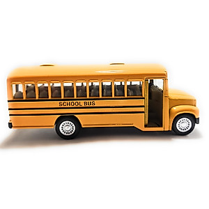 KiNSMART KiNSFUN Yellow School Bus 5" Die Cast Metal Model Toy Car