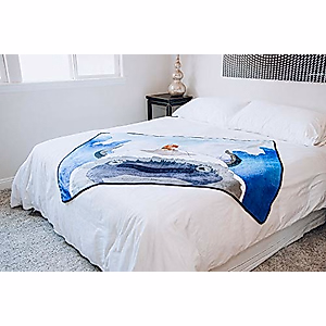 Avatar: The Last Airbender Aang and Appa Plush Throw Blanket | Cozy Sherpa Blanket | Super Soft Lightweight Fleece Blanket | Geeky Home Decor | 45 x 60 Inches