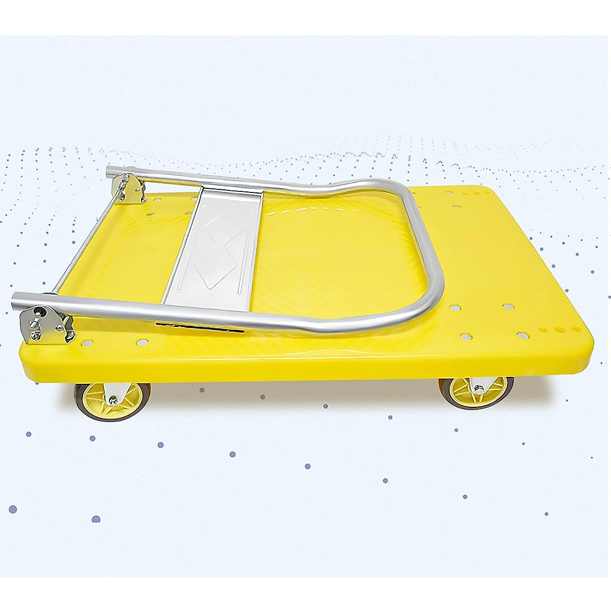 Platform Truck Portable Platform Truck Metal Handle Folding Push Cart 360 °Swivel Wheels Flat Handtruck Load 385lb /660lb Moving Dolly Cart Reliable