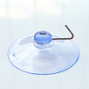Smalibal 20Pack Clear Suction Cups with Hooks PVC Plastic Transparent Sucker Hanger for Daily Home Decoration and Organization Transparent