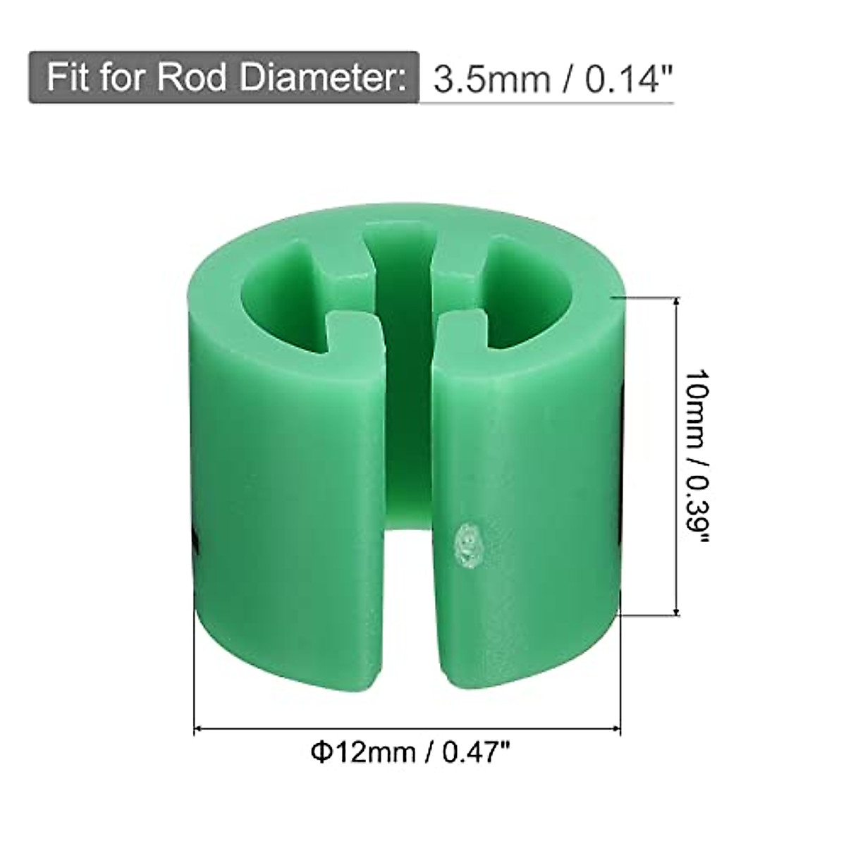 MECCANIXITY Clothes Hanger Marker L Fit 3.5mm Rod for Garment Color Coding Green Count 150