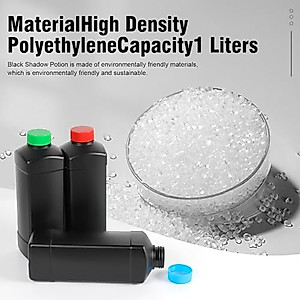 eTone 3x 1000ml Darkroom Chemical Storage Bottles Film Photo Developing Processing 1L