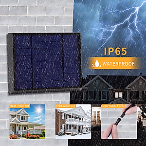 Sararoom LED Solar Pendant Light Outdoor, 7in 3000K/4000K/6000K Dimmable Indoor Solar Light with Remote Control, IP65 Waterproof Solar Shed Light with 16.4ft Cable for Patio, Camp, Chicken Coop, Barn