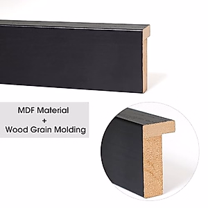 Frametory, 11x14 Picture Frame with Mat for 8x10 Photo - Country Rustic Style - High Definition Glass Wide Molding - Preinstalled Wall Mounting Hardware (Rustic Black, 1 Pack)