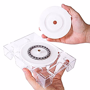 Brybelly Elite Rotating Card Deck Tray | Standard Sized Playing Cards | Rotates in Any Direction | Clear | 2 Deck Tray