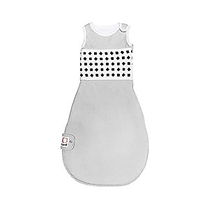 Nanit Breathing Wear Sleeping Bag – 100% Cotton Baby Sleep Sack - Works with Nanit Pro Baby Monitor to Track Breathing Motion Sensor-Free, Real-Time Alerts, Size Large, 12-24 Months, Pebble Grey