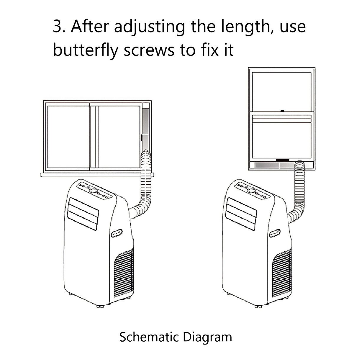 ASKAWTE 2PCS Air Conditioner Window Sealing Plate,Portable Air Conditioner Window Vent Kit, Adjustable Length Portable Ac Vent Kit, Window Slide Kit Plate for Portable Air Conditioner