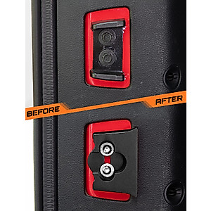 Savadicar TL01 Tailgate Limiter, Aluminum Alloy Rear Trunk Door Latch, Tail Gate Stopper for 2007-2018 Jeep Wrangler JK JKU 2-Door & 4 Door, Tailgate Replacement Accessories, Black, 1 PCs