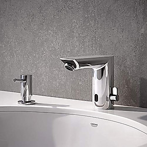Grohe 36466000 Baucosmopolitan E Touchless Electronic Faucet with Temperature Control Lever, Battery-Powered