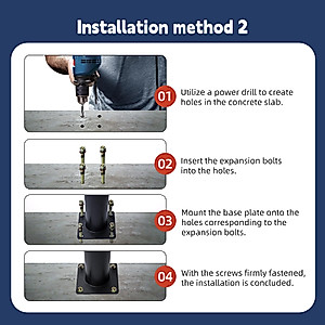 Xhmeishan Street Light Pole 16Ft, Street Light Poles for Outdoor Lighting,Solar Street Light Pole Accessory for Street, Suitable for Basketball Courts, Parking Lots, Residential Areas, Park (16FT)