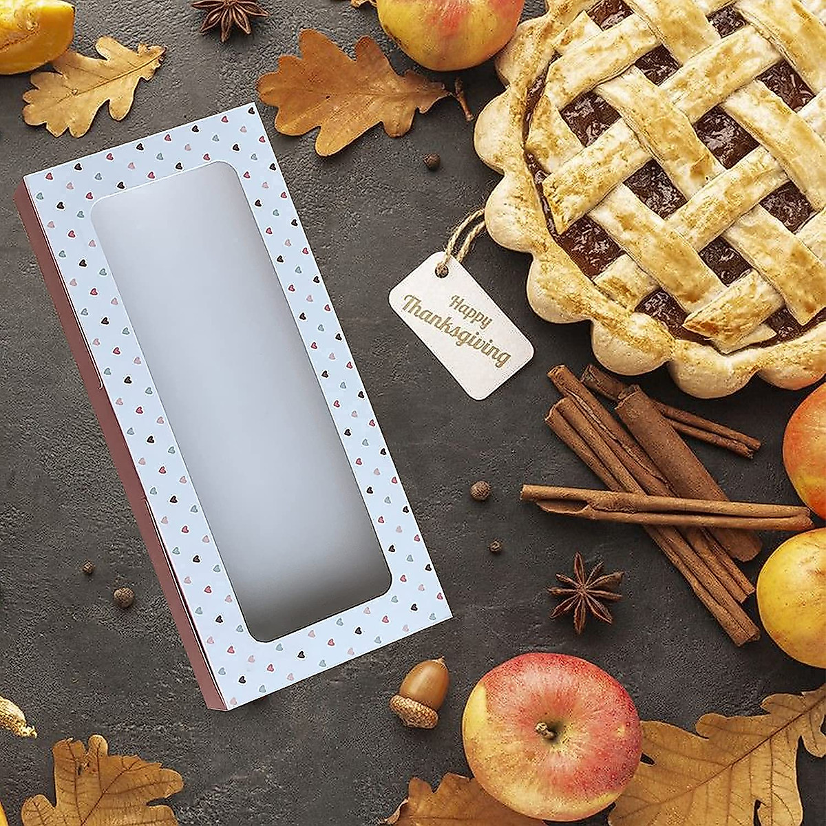 MAKOLO 20 Pack Bakery Boxes with Window Small 9.5x4.3x1.4 inch for Sugar Cookie, Chocolate Covered Strawberry, Cake, Candy, Tart, Pie (Two-Tone Pink)