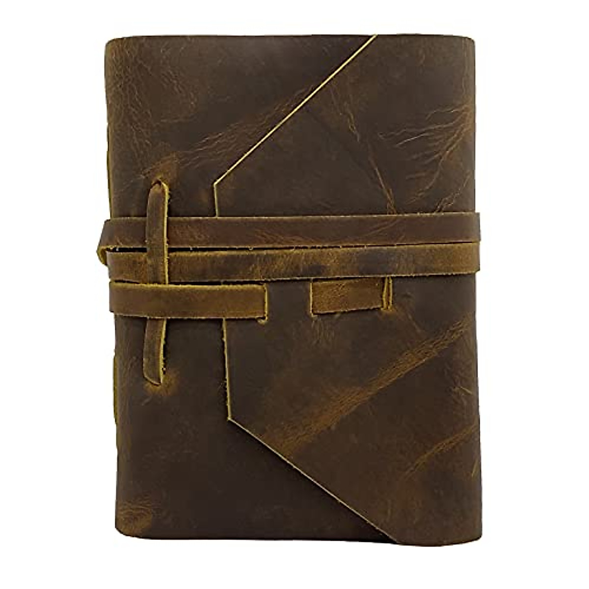 Ruzioon (7” x 5”) Leather Journal Writing Notebook - vintage leather-bound journal with deckle edge paper – Sketchbook - Travel Diary - leather journals