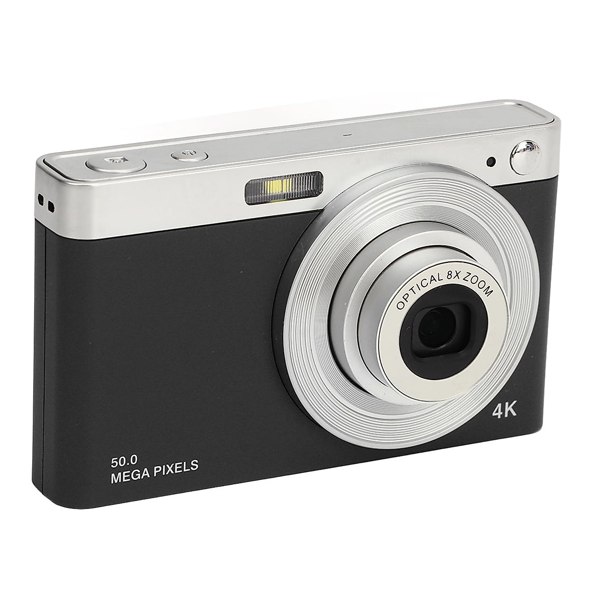 4K Digital Camera, Full HD 50MP 16X Digital Zoom Compact Point and Shoot Camera, Lightweight Small Vlogging Video Camera with Built in Flash & Filters, for Beginners Kids Teens