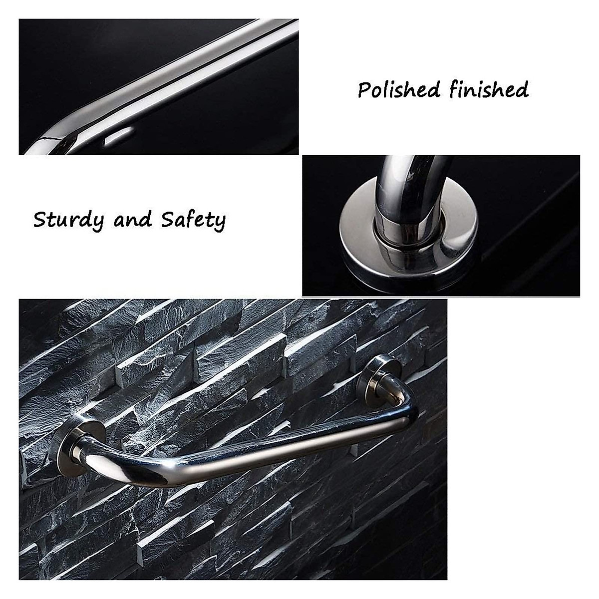 ALDEPO Grab Bars Stainless Steel Grab Bar, Grab Rails，Elderly Pregnant Women with Disabilities, Safety Non-Slip Barrier-Free Handrail, for Bathtub, Toilet, Kitchen