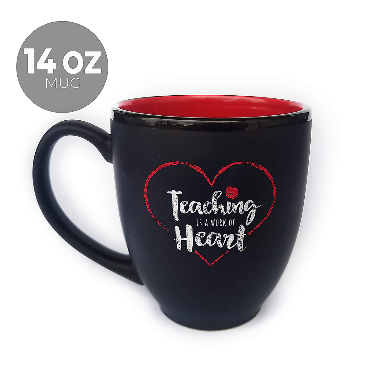 Canopy Street Teaching Is A Work Of Heart Mug/Teacher Gift / 14 Ounce Educator Daycare Coach Gratitude Coffee Mug Present