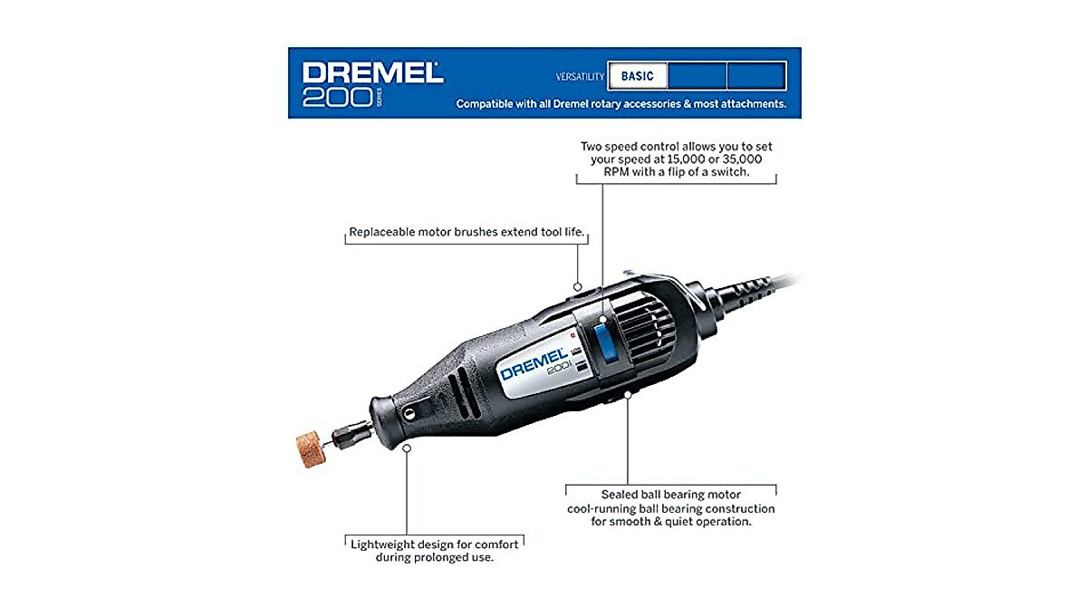 Dremel 200-1/21 Rotary Tool Kit - Versatile Hobby & Craft Tool
