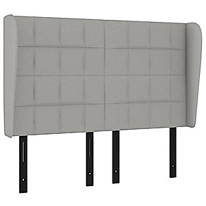 Penau Headboard with Ears Light Gray 57.9"x9.1"x46.5"/50.4" Fabric Superior Bedroom Designs for You Experience Ultimate Bedroom Luxury