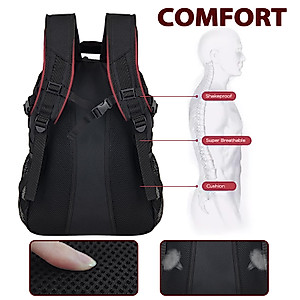 LARIPOP Boys Soccer Bag - Soccer Backpack, Colorful Waterproof Sports Bag Suitable for Volleyball, Basketball Accessories, Large Capacity Equipment Bag, with Ball Compartment and Laptop Compart