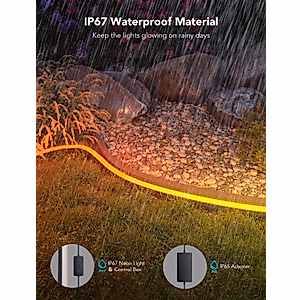 Govee Outdoor Neon Rope Lights, 32.8ft RGBIC IP67 Waterproof Patio Decorations with 64 Scene Modes, Music Sync, Flexible LED Outdoor Lights, Holiday Lights Work with Alexa, Google Assistant