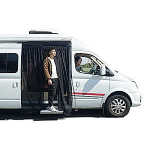 mucol Sliding Door Magnetic Vans Screen for Sprinter Camper and Other Campervans，Easy Install, Magnetics on All Four Sides for Van Life Essentials, Magnetic Closure, 83"(H) x 63"(W)