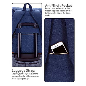 Rockland Heritage USB Laptop Backpack, Blue, Large