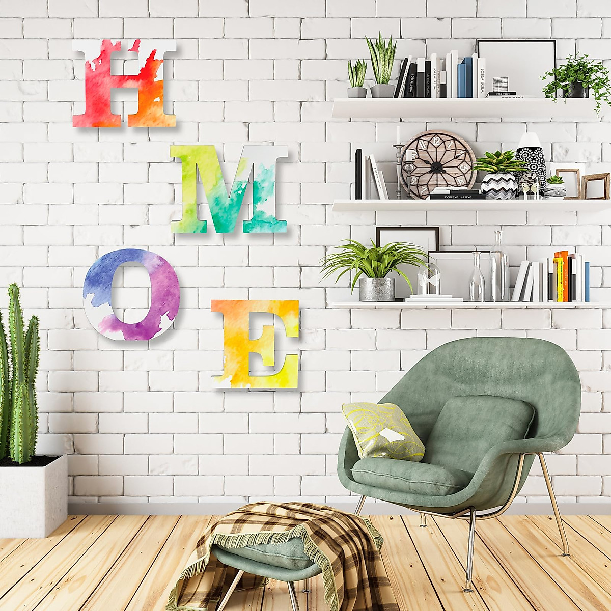 12 Inch White Wood Letters, Extra Large Unfinished Wooden Letters for Wall Decor, Printable Alphabet Letters Free Standing Solid Letters for Home Bedroom Wedding Birthday Party DIY Craft, Letter K