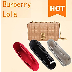 Felt Purse Organizer Insert,for/Burberry Chain Bag Lola Small and Medium sized Bag Storage Bag2056Beige-S