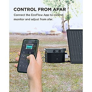 EF ECOFLOW Solar Generator DELTA Max (2000) 2016Wh with 220W Solar Panel, 6 X 2400W (5000W Surge) AC Outlets, Portable Power Station for Home Backup Outdoors Camping RV Emergency