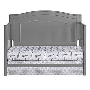 Oxford Baby North Bay 4-in-1 Convertible Baby Crib, Dove Gray, GreenGuard Gold Certified