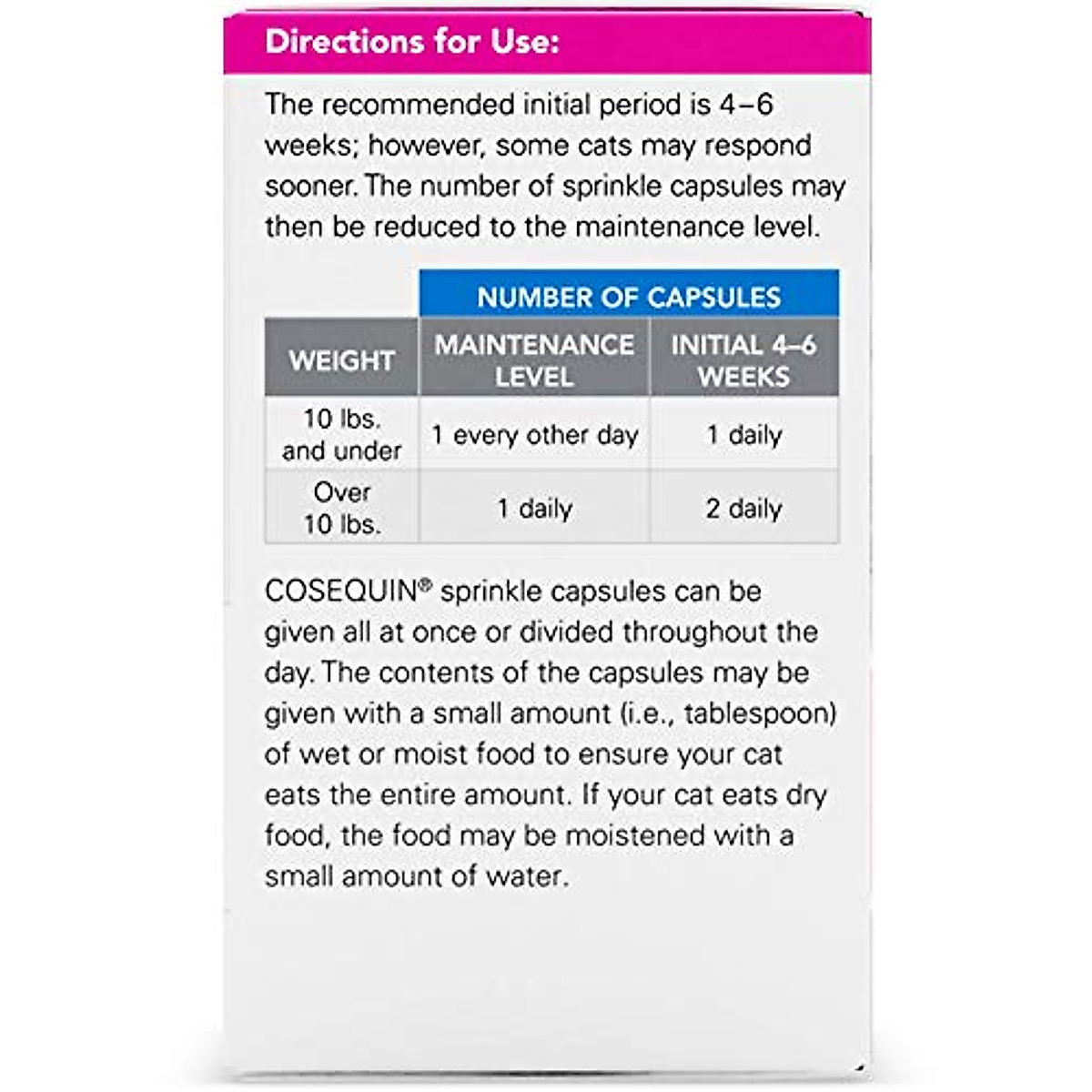 Nutramax Cosequin Joint Health Supplement for Cats - With Glucosamine and Chondroitin, 55 Capsules