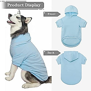 Custom Dog Hoodie Set with Name Photo, Personalized Pet Warm Sweater Hoodies for Small Medium Dogs & Cat Puppy