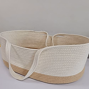 Wallfire Baby Sleeping Basket Portable Mewnorn Moses Basket Bassinet Cotton Rope Baby Nest Bed