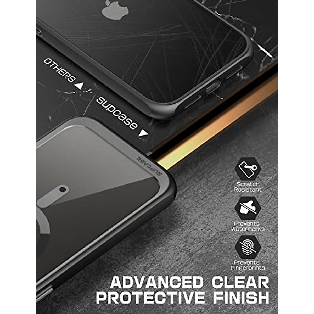 SUPCASE Unicorn Beetle Mag Series Case for iPhone 14 Pro Max 2022 (6.7 Inches) Slim Mobile Phone Case Clear Case Premium Protective Back Cover Compatible with MagSafe (Black)