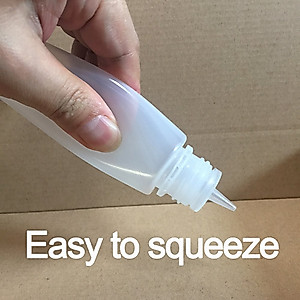 FURUIPENG 120mL LDPE Unicorn Plastic Thin Tip Dropper Bottles 4oz Free Mini Funnel (12 Pack)