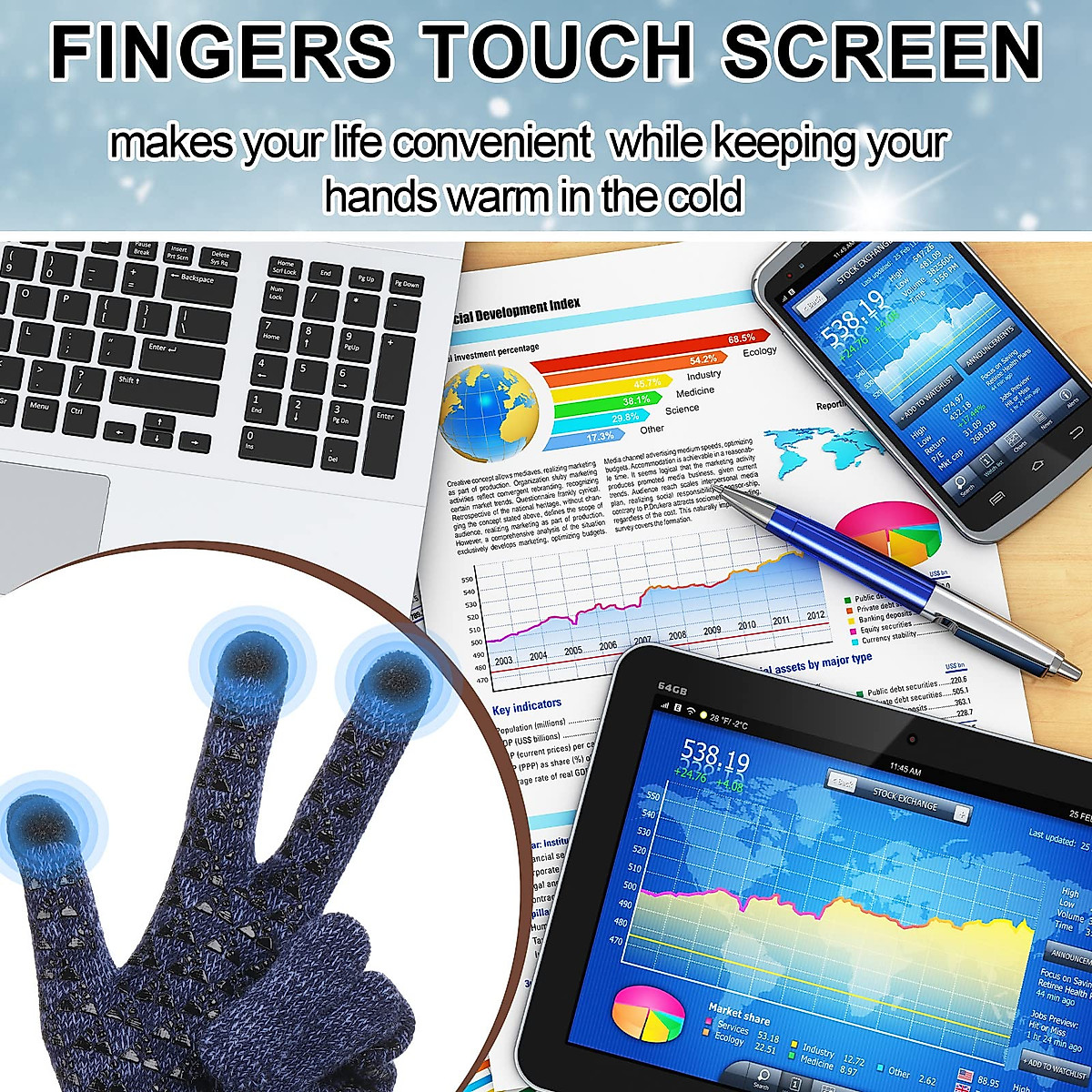 JaGely 6 Pcs Beanie Acrylic Warm Knit Hat Thick Soft Winter Hat Lined Beanie for Women Thermal Hat for Men Snow Retro Stocking Hats for Adult Ski Hike Outdoor Indoor