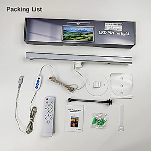 ACNCTOP Picture Light RGB Display Lighting - Colorful Wall Art Light with APP Music Sync Multi Dynamic Modes LED lights for paintings Frame Artworking Portrait Gallery Tapestry Home Wall Decor