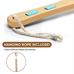 Shower Brush with Soft and Stiff Bristles, Long Handle Back Brush Dual-Sided, Wet & Dry Brush for Cellulite and Lymphatic