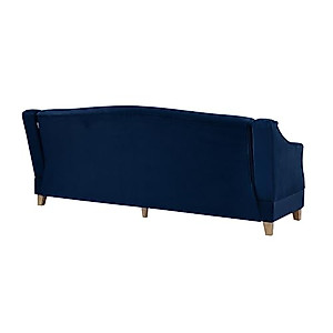 Serta Sophie Navy Velvet Convertible Sofa