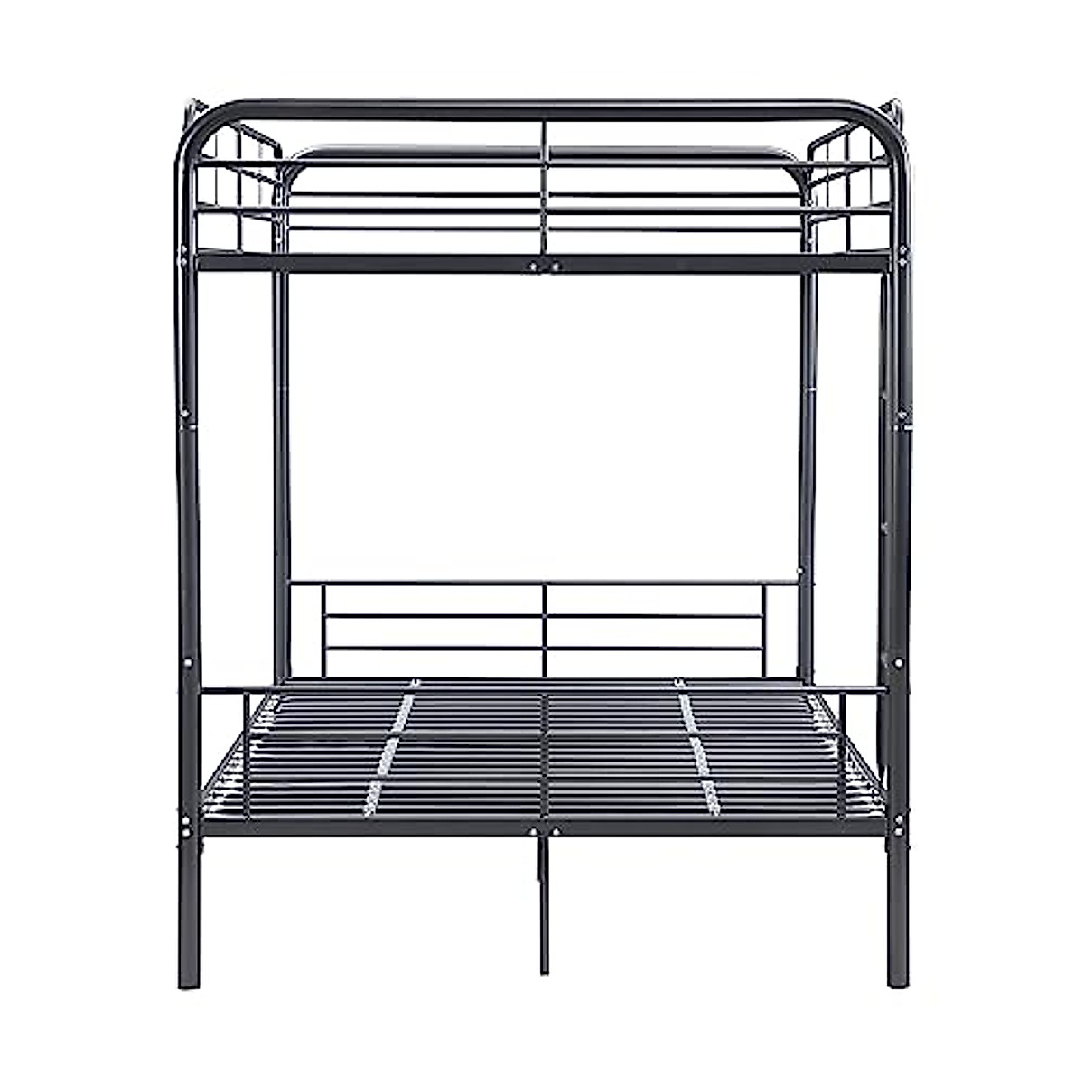 FUSVZ Metal Full Over Full Bunk Beds for Adults, Modern Style Metal Bunk Bed Full Over Full Size, Heavy-Duty Bunk Beds Frame with Ladders for Kids Boys Girls Teens Adults, Weight Capacity 500LBS
