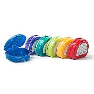 Blasting Health Marble Retainer Cases with Labels - Pack of 6 (colors may very)
